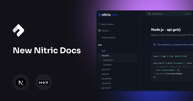 New Nitric Docs, built for Collaboration | Get Infrastructure from Code | Nitric