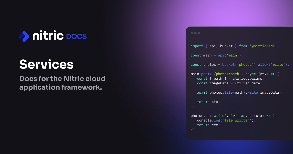 Architecture: Services | Nitric Documentation