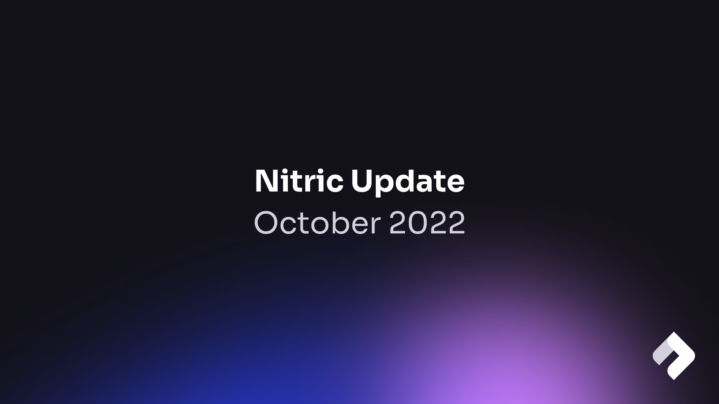 Nitric Update - Oct 2022 | Get Infrastructure from Code | Nitric