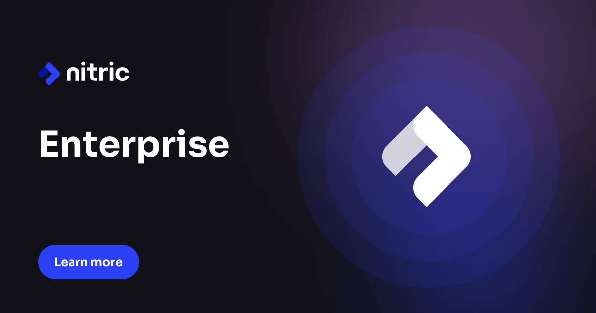 Enterprise | Get Infrastructure from Code | Nitric